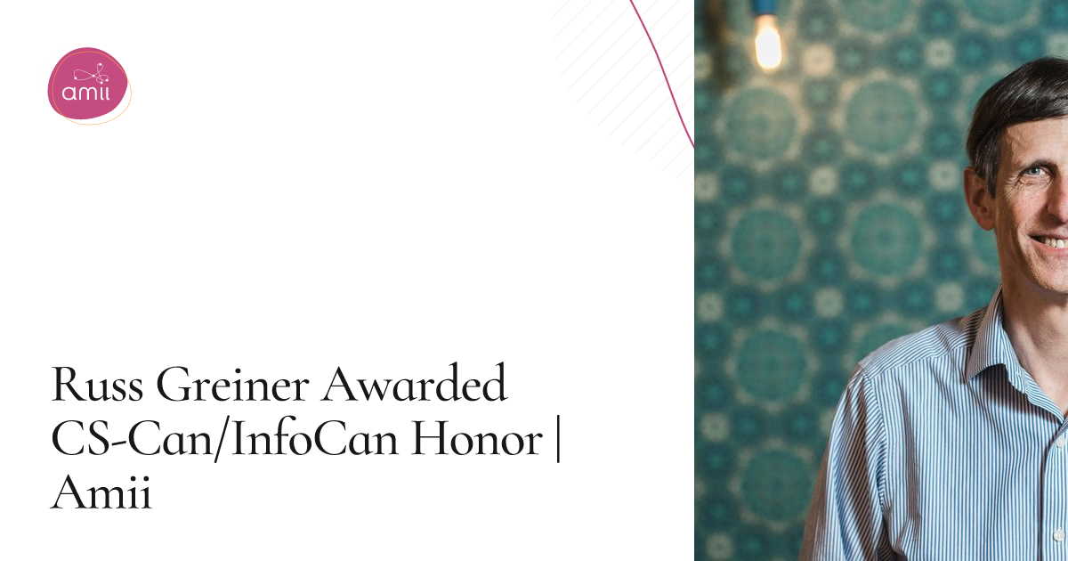 Russ Greiner reçoit le prix CS-Can/InfoCan de l'Amii