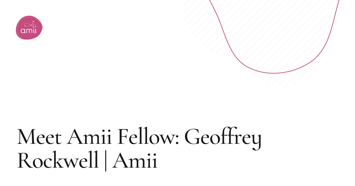 Rencontre avec un boursier d'Amii : Geoffrey Rockwell | Amii
